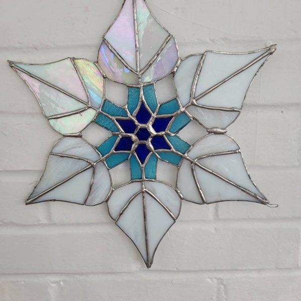 Stained Glass Snowflakes - Etsy