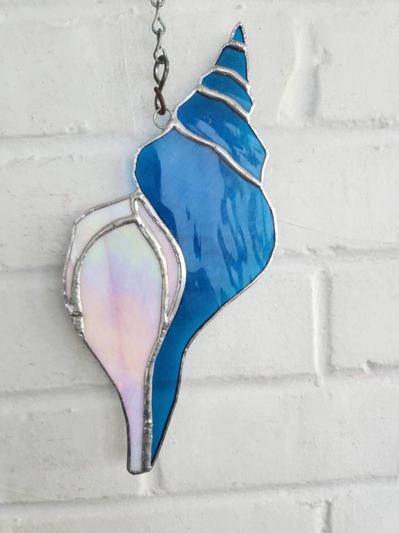 Stained Glass Conch Shell - Etsy