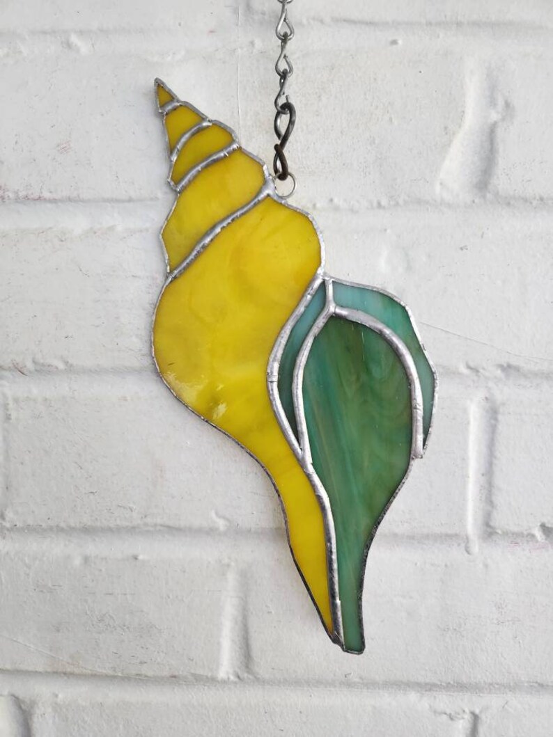 Stained Glass Conch Shell - Etsy