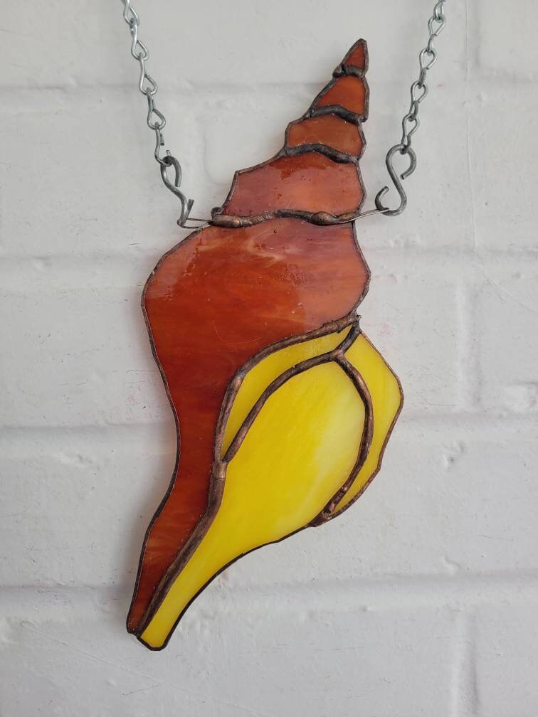 Stained Glass Conch Shell | Etsy