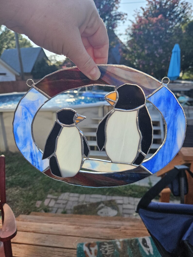 Stained Glass Penguins - Etsy