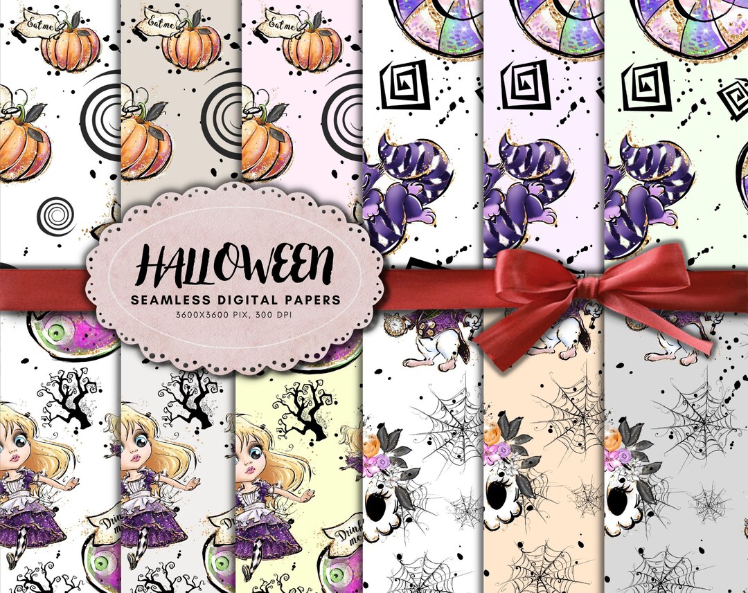 Halloween Digital Paper, Halloween Seamless Pattern, Halloween Prints ...
