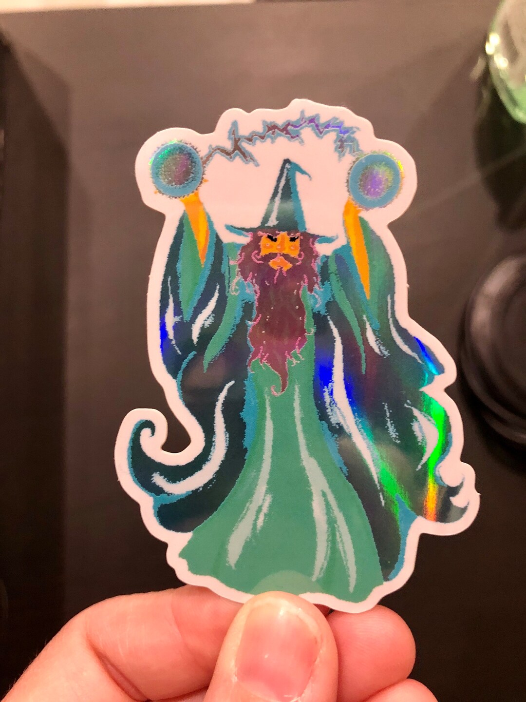 Wizard | Fantasy | Holographic Sticker | Vinyl | Nostalgia | Aesthetic ...