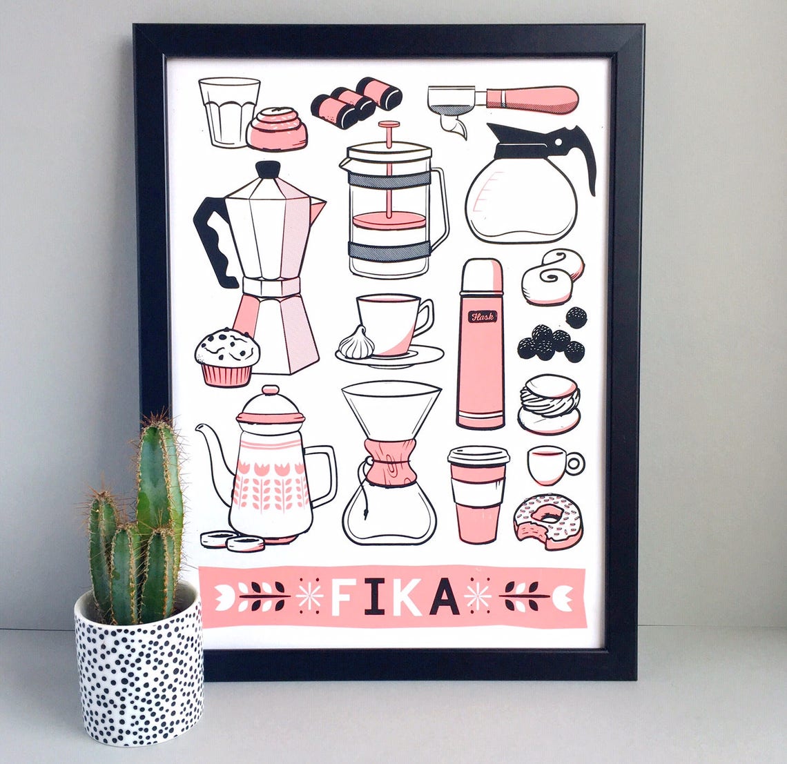 FIKA Swedish Poster Print Scandinavian Print Coffee - Etsy UK