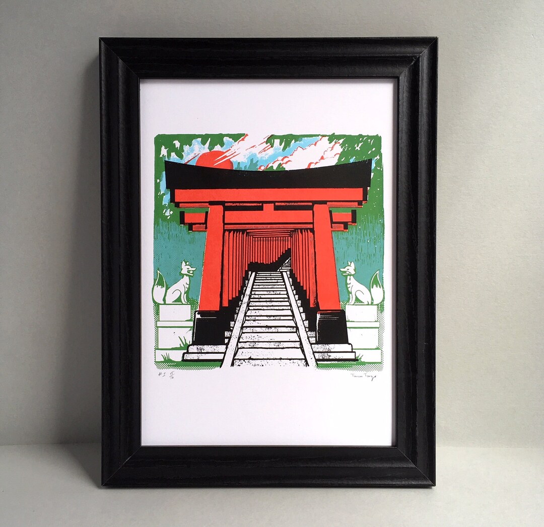 Fushimi Inari Shrine Kyoto Kyoto Art Print Screen Print - Etsy