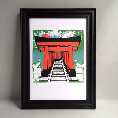 Fushimi Inari Shrine Kyoto Kyoto Art Print Screen Print - Etsy