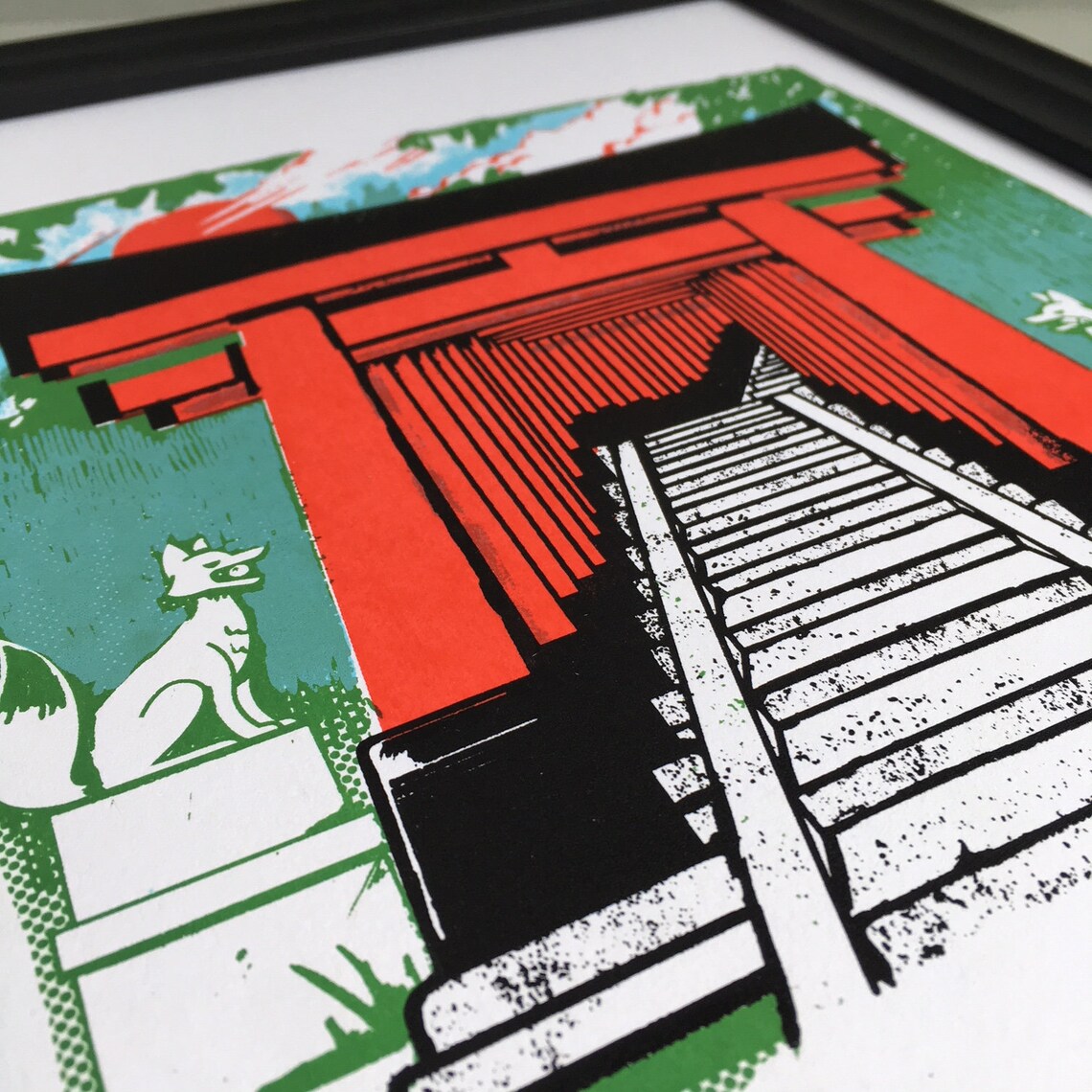 Fushimi Inari Shrine Kyoto Kyoto art print Screen print | Etsy