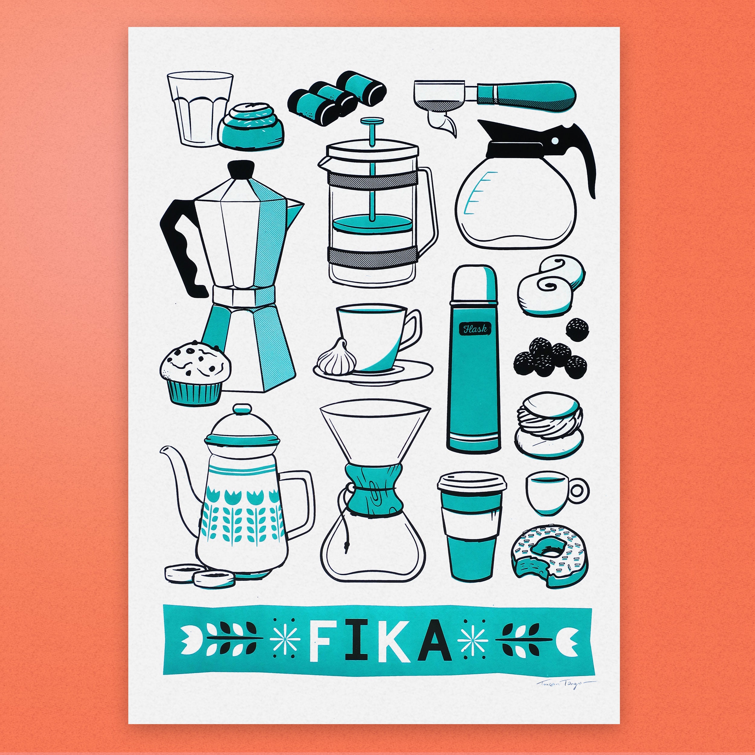 FIKA Swedish Poster Print Scandinavian Print Coffee - Etsy UK