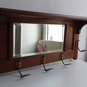 Art Deco Wood French Vestibule / Bistro, Railway Carriage Coat Rack ...