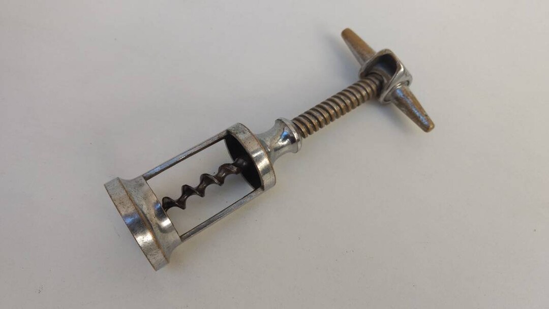 Straight Arm French Vintage Mechanical Corkscrew / Cork Removal Tool ...