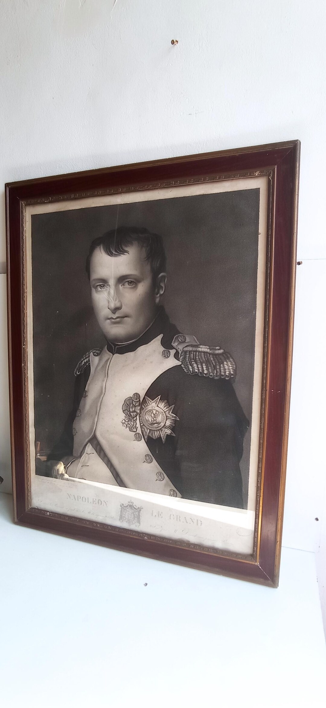 French Engraving of Napoleon Bonaparte, Drawn by Eugene Bourgeois, and ...