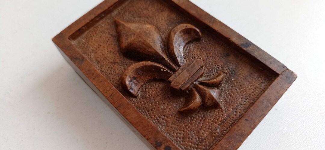 French Antique Wood Fleur De Lys Paper Weight / Desk Accessory. - Etsy
