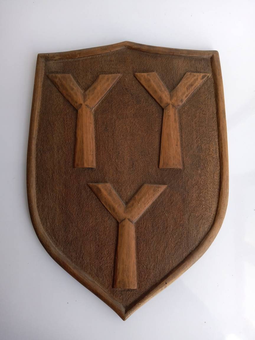 Handgeschnitztes Holz französische Wappen / Wappen mit - Etsy.de