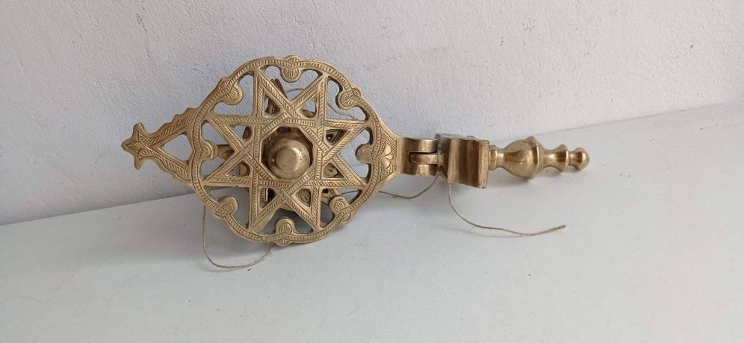 Antique / Vintage Islamic / Arabic Art Engraved Brass Door Knocker in ...