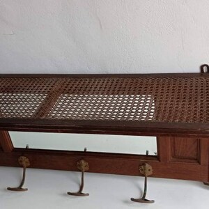 Art Deco Wood French Vestibule / Bistro, Railway Carriage Coat Rack ...