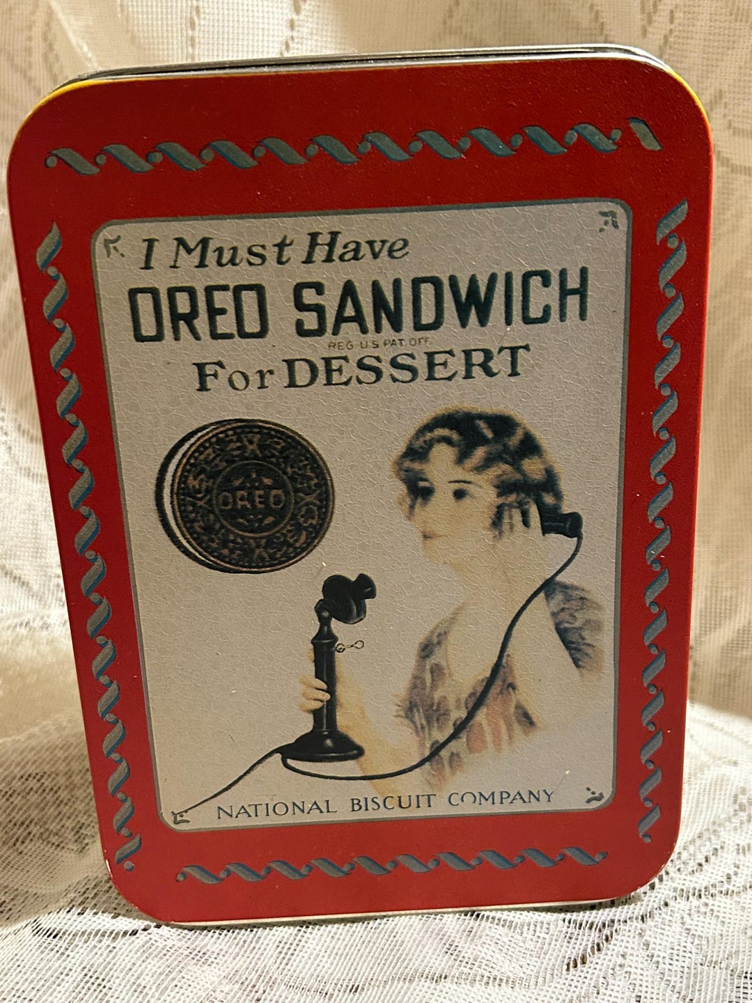 Vintage OREO Sandwich Cookie Collectible Tin, Nabisco, Movie Prop ...