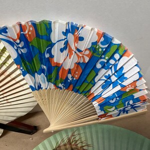Vintage Chinese Asian Collectible Folding Hand Fans, Lot of 5, Kabuki ...