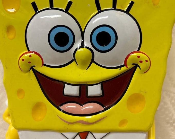 Spongebob Squarepants Popcorn Tin Box - Etsy