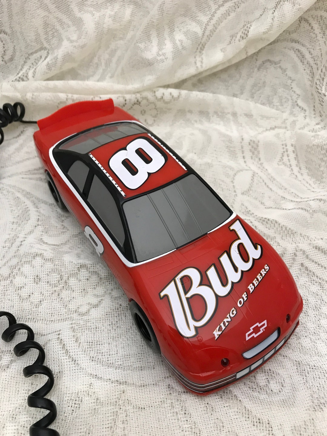 NASCAR Telephone, Dale Earnhart Jr. Bud #8 Race Car Telephone - Etsy