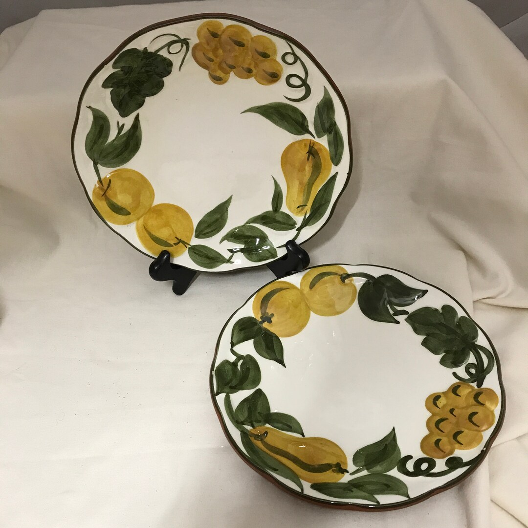 Vintage Stangl Pottery Plates: Sculpted Fruit Design, USA, Set of 2 - Etsy
