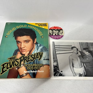Solid Gold Memories, the ELVIS Presley Scrapbook, Photo and Pin, 1977 - Etsy