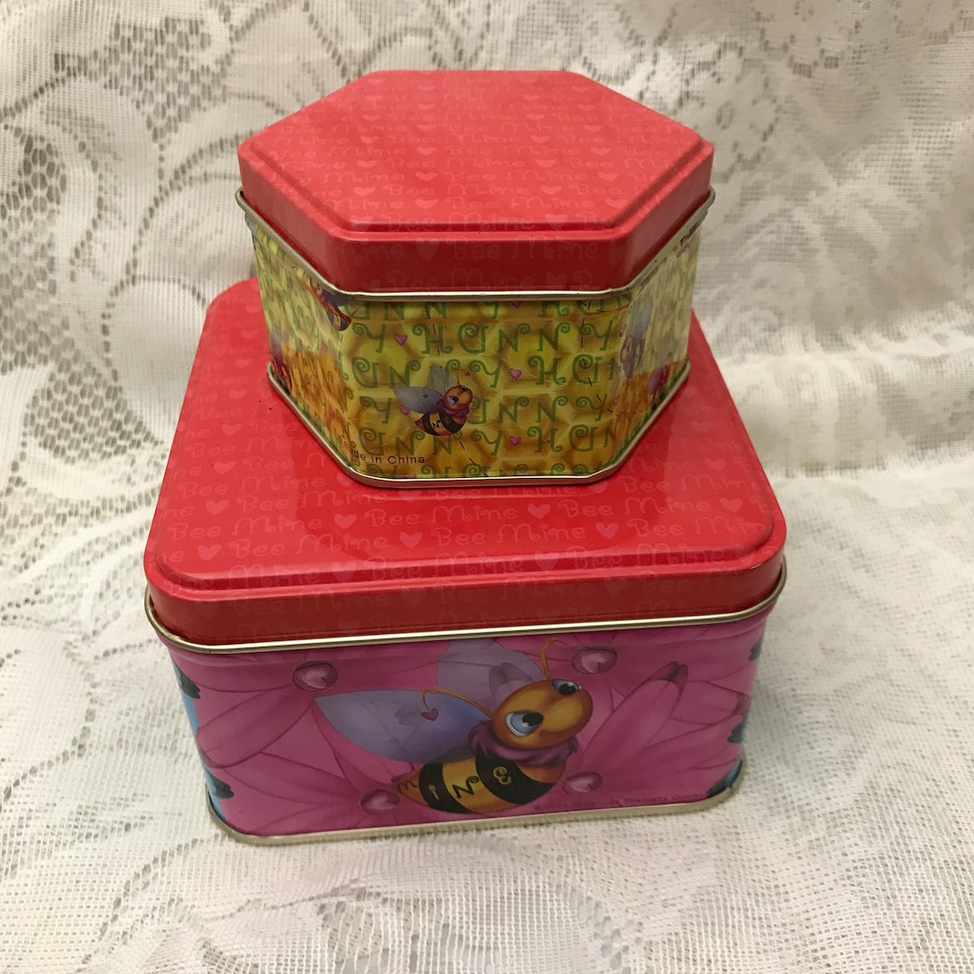 Valentine Bee Mine Tins, Cute Bumble Bee Design Tins, Valentine Candy ...