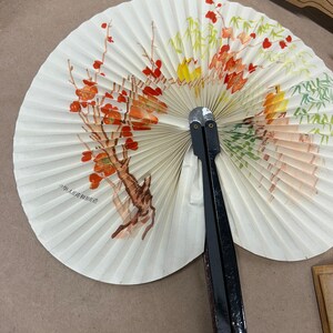Vintage Chinese Asian Collectible Folding Hand Fans, Lot of 5, Kabuki ...