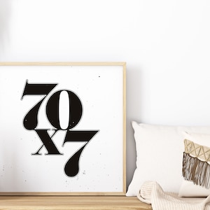 Digital Download: 70 X 7 Bible Verse Print, How Often Should I Forgive ...