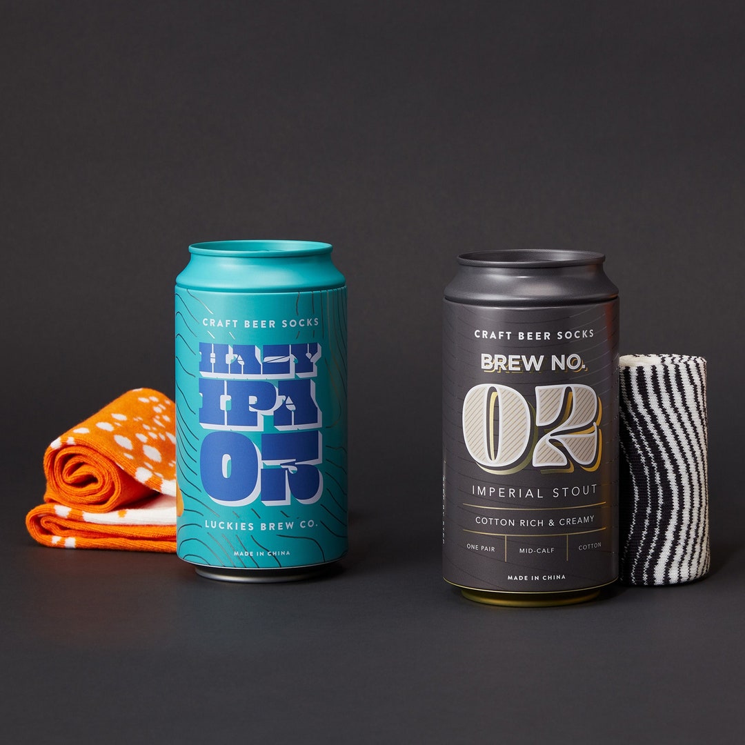 Imperial Stout M-crew Socks, Craft Beer Sock, Brew No.2 , Black White ...