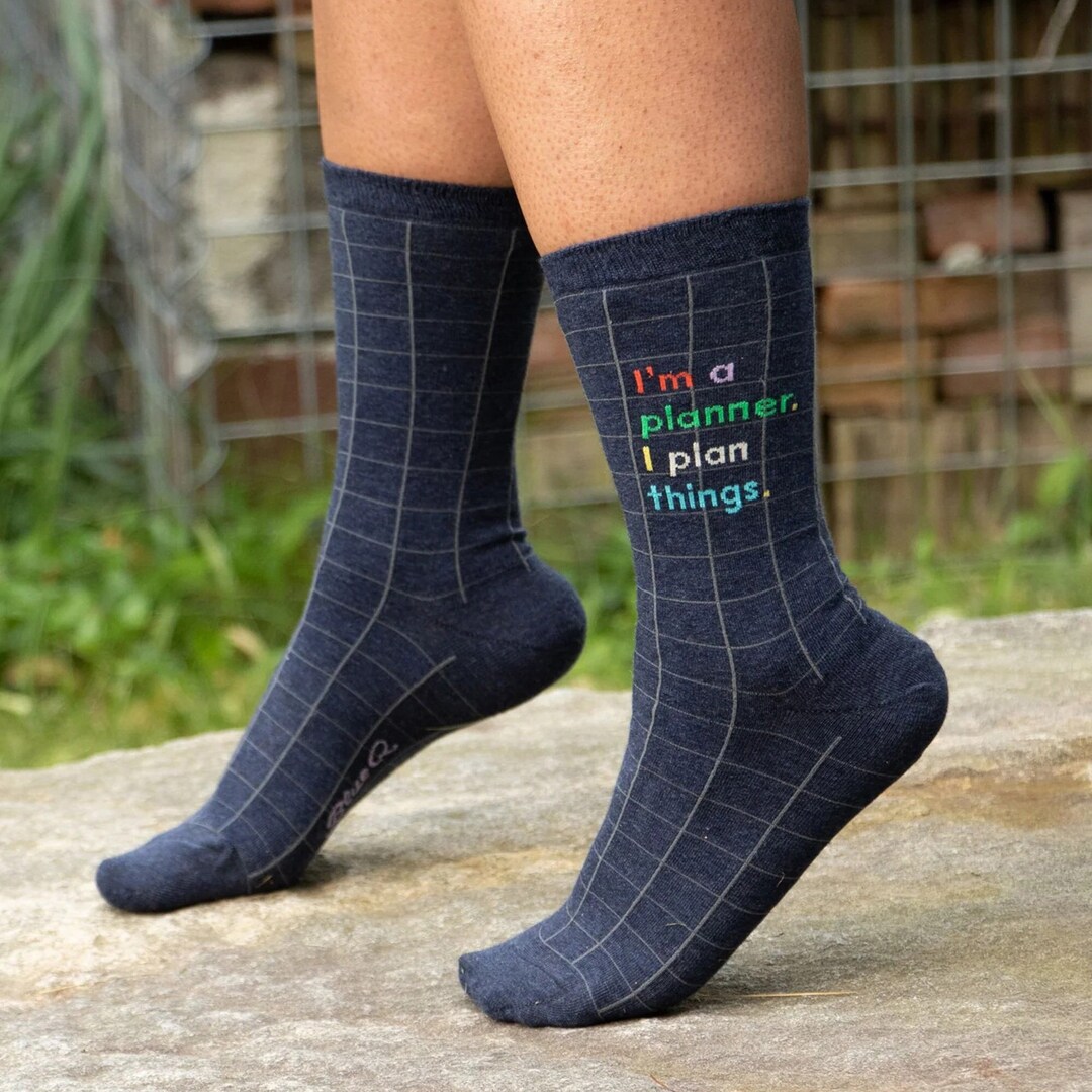 I'm A Planner. I Plan Things W-crew Socks, Crew Socks, Funny Sayings ...