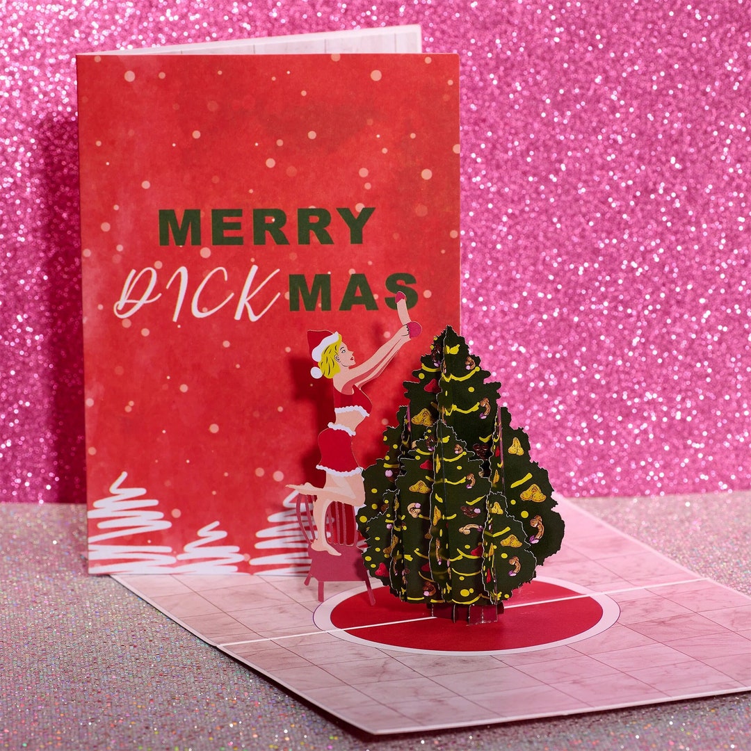 Merry Dick Mas Inappropriate 3D Card Naughty Xmas Card for - Etsy