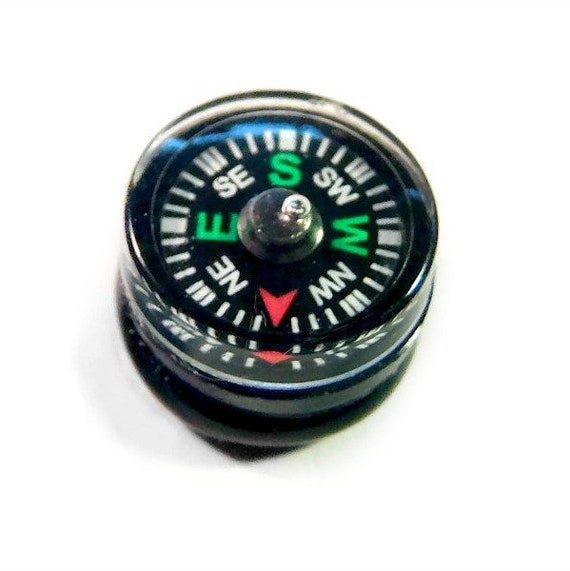 MOVEABLE & verbal COMPASS Button Realistic Glass/Metal/Plastic | Etsy