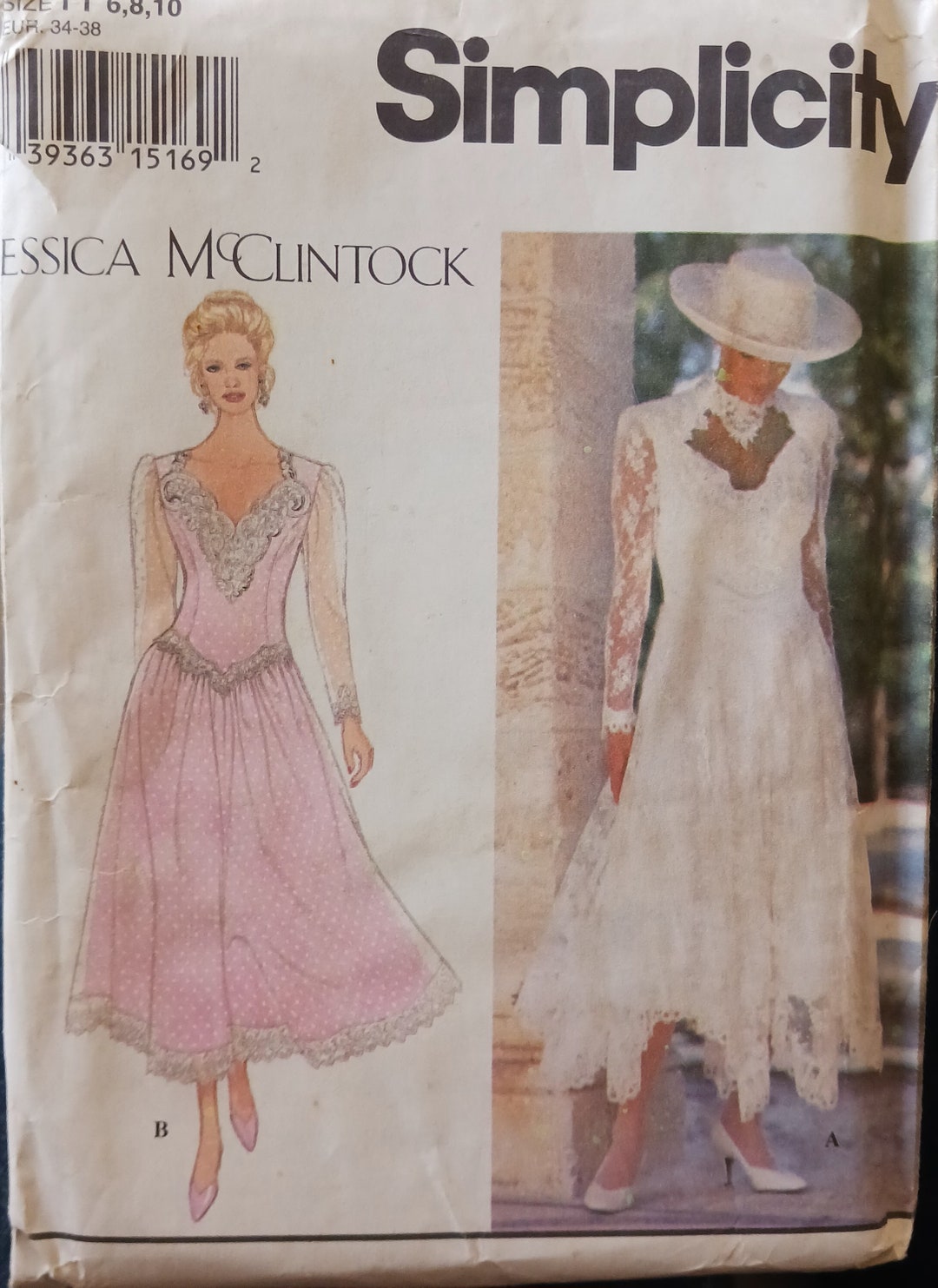Vintage Simplicity Sewing Pattern, Jessica Mcclintok Dress - Etsy