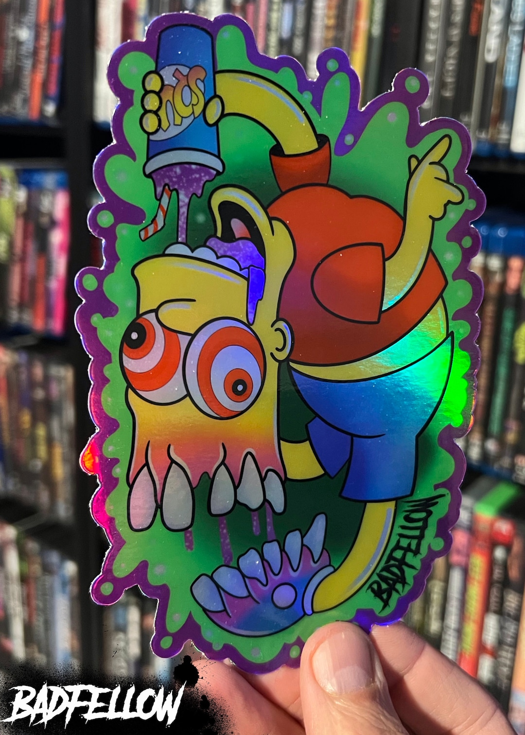 Trippy Bart Man Sticker / Vinyl Sticker / Retro Sticker / Trippy ...