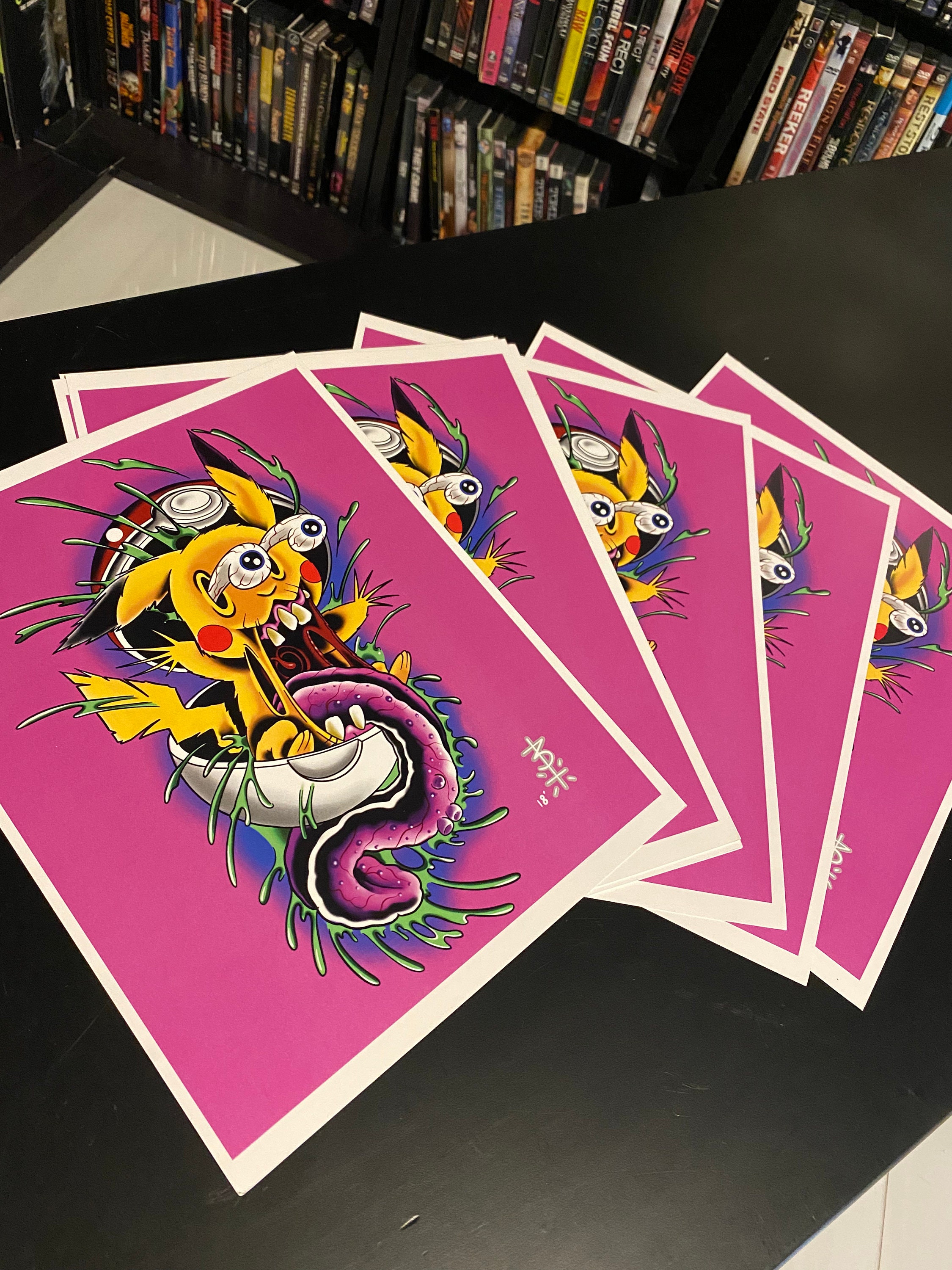 Pikachu Rat Fink Pocket Monster Pokémon Pokéball Art Print - Etsy