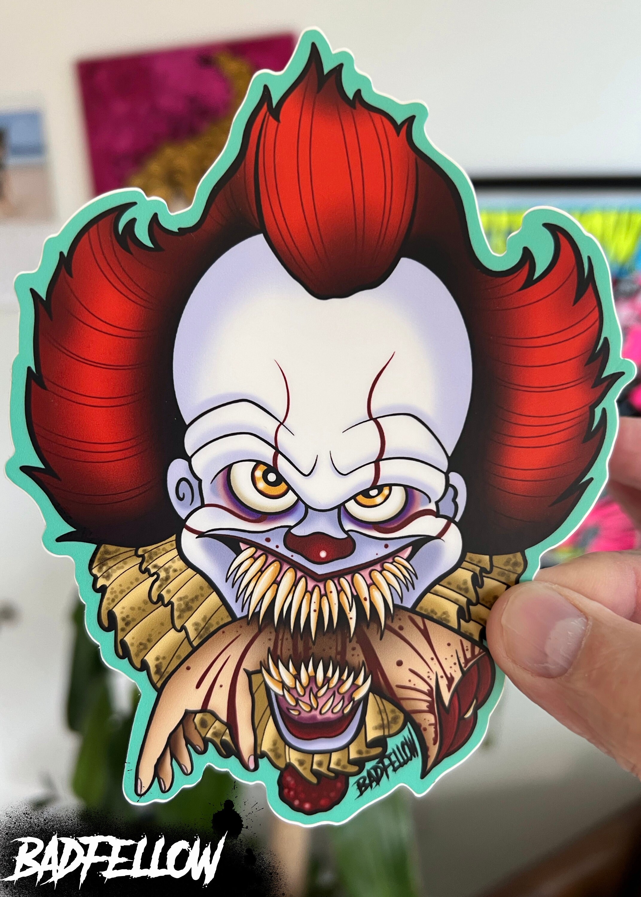 Scary Clown Sticker / Vinyl Sticker / Horror Sticker / Slasher Sticker ...