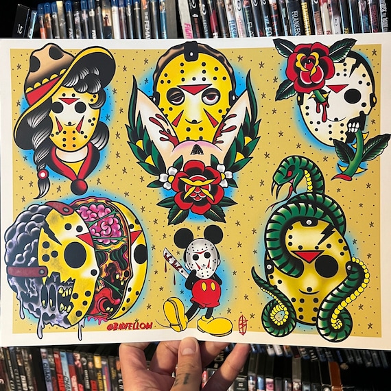 Horror Movie Tattoo Flash