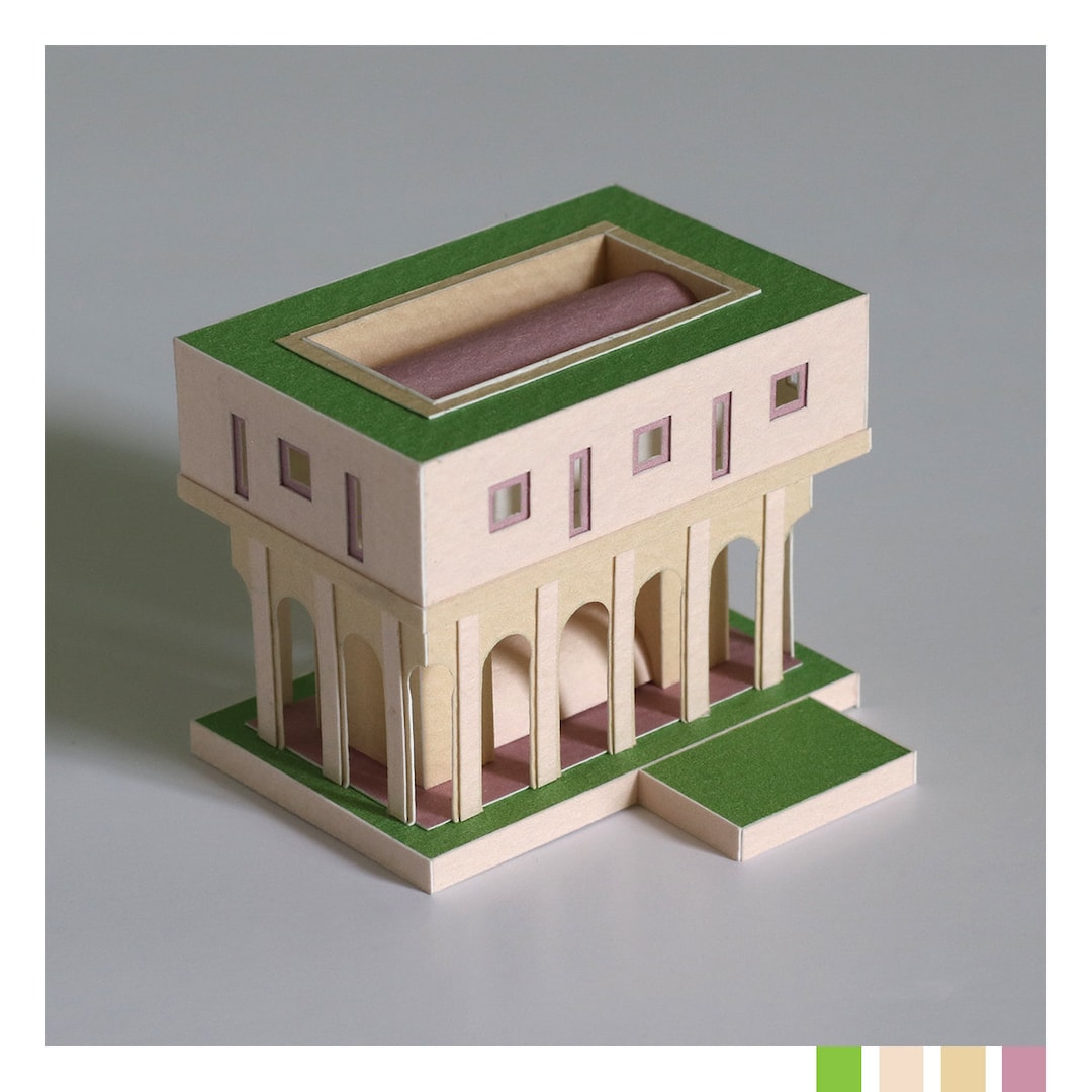 August Colour Combination Paper Model With Glass Cover - Etsy