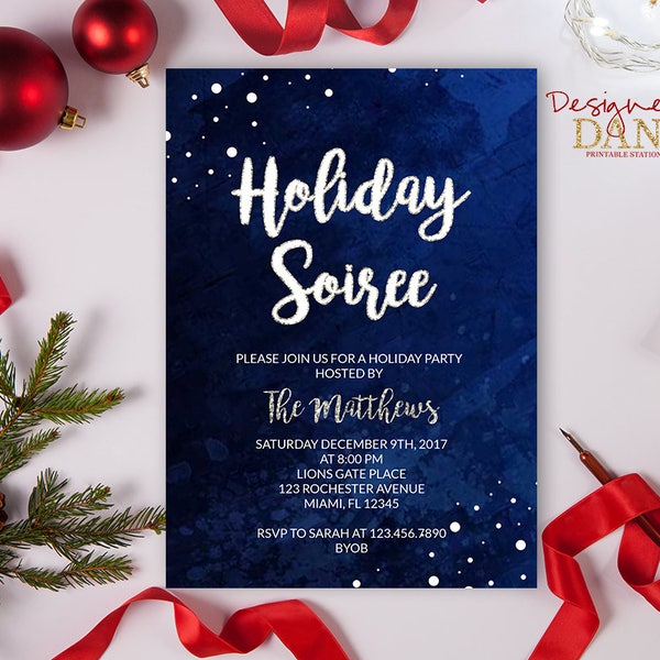 Holiday Soiree Invitation - Etsy