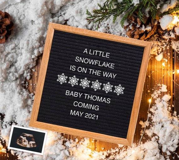 Winter Pregnancy Announcement Social Media Baby Announcement | Etsy