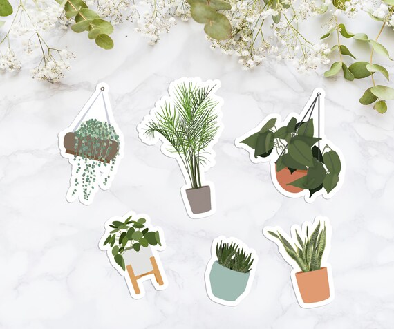 Plant waterproof stickers, Succulent vinyl stickers, Plant lover ...