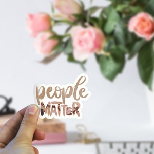 People Matter Stickers, Black Lives Matter Waterproof Sticker, Humanity ...