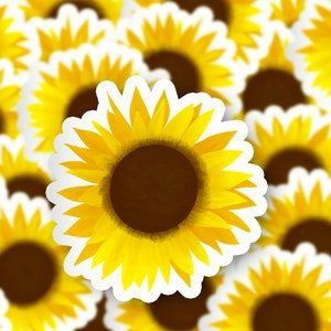 Sunflower Stickers, Sunflower Waterproof Sticker, Flower Stickers ...