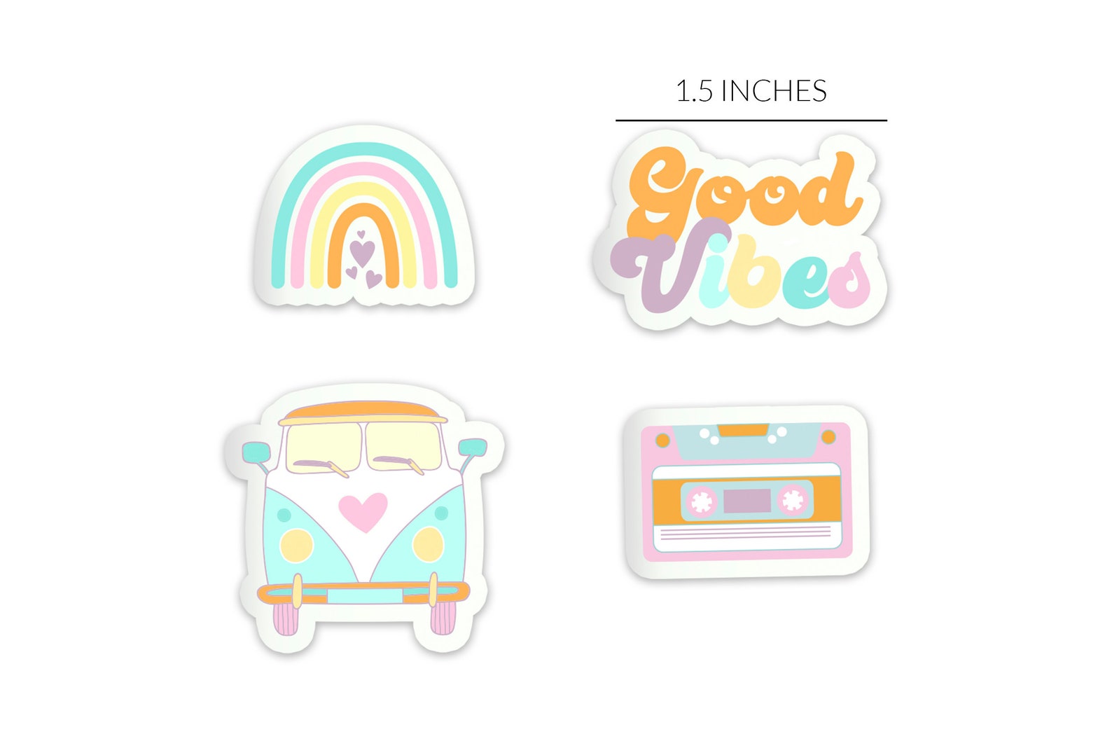 Retro Waterproof Sticker Good Vibes Vinyl Stickers Cassette - Etsy