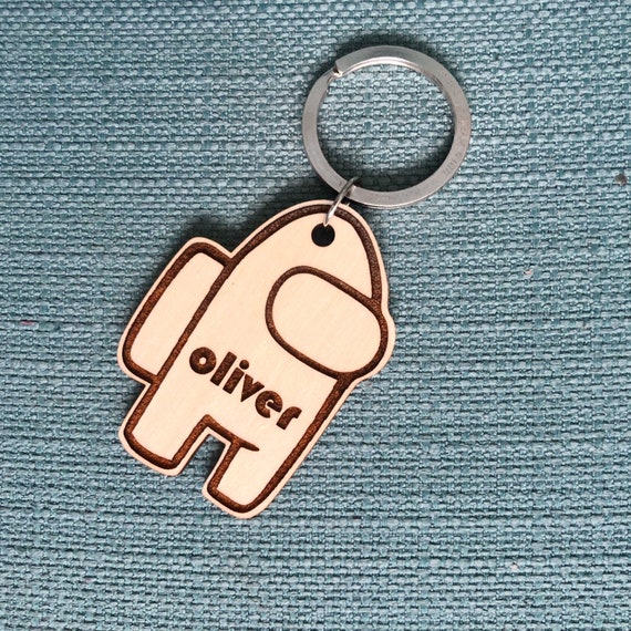 Personalized Among Us Keychain With Name | Etsy