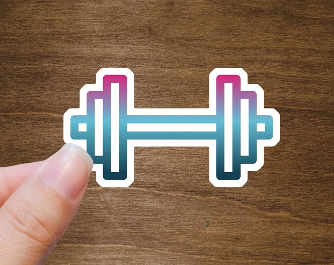 Colorful Weight Sticker, Fitness Sticker, Hustle for the Muscle ...