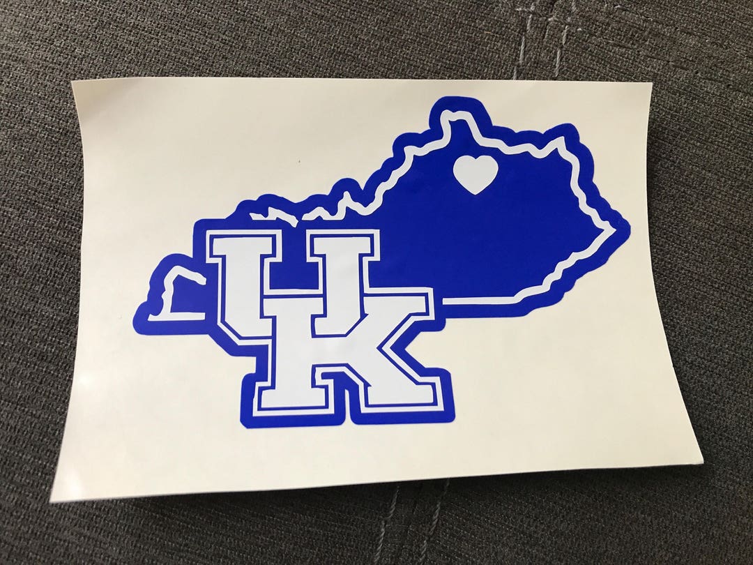 Univeristy of Kentucky State Decal UK Car Decal Laptop Decal Sticker ...