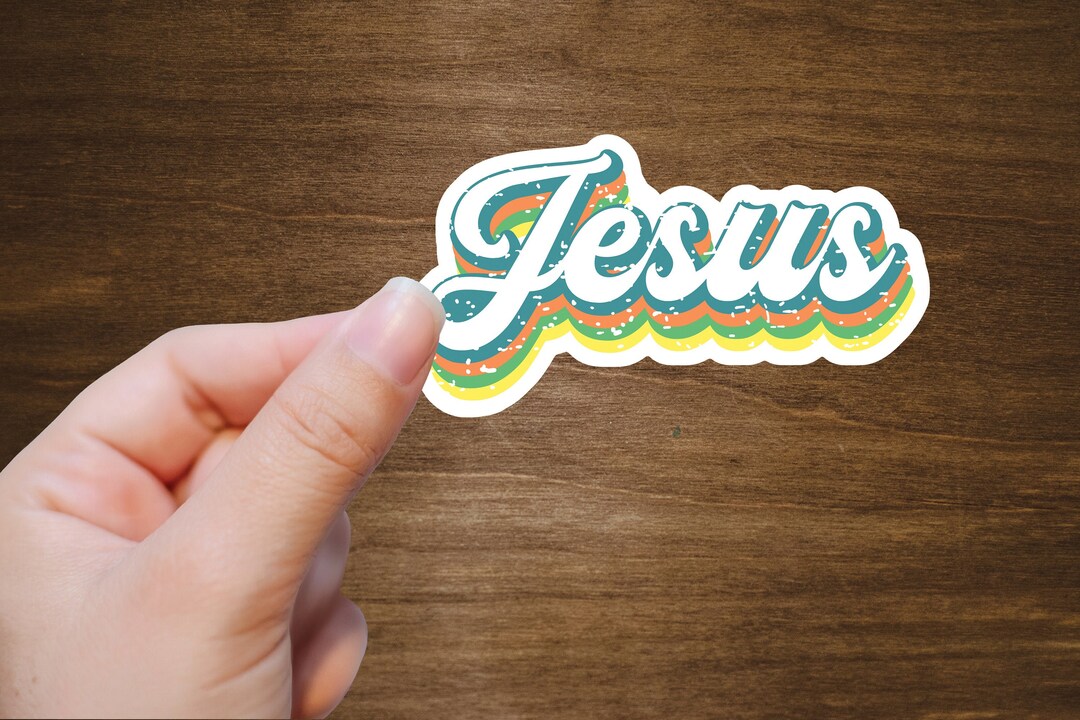 Jesus Sticker, Christian Sticker, Jesus Loves, Water Bottle Sticker ...