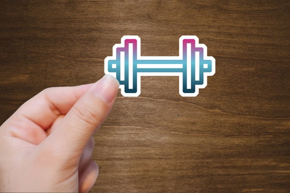 Colorful Weight Sticker Fitness Sticker Hustle for the - Etsy