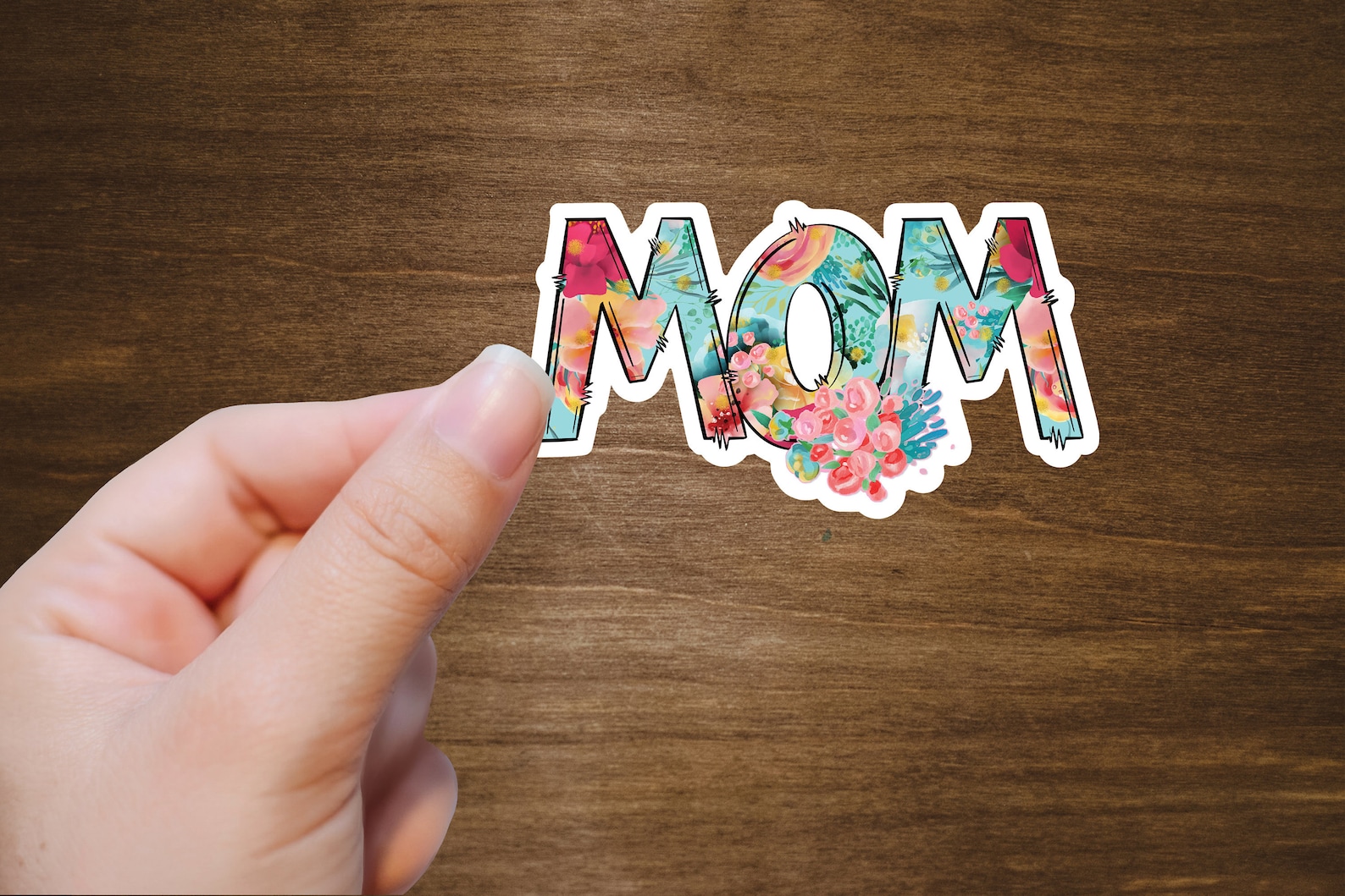 Mom Sticker Mom Floral Sticker Water Bottle Sticker Laptop | Etsy